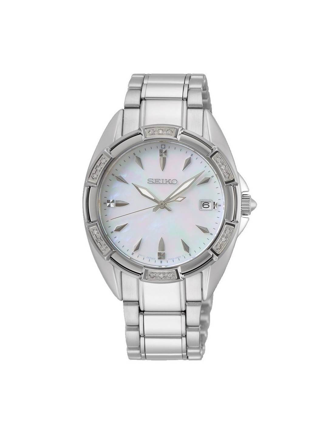 Seiko Diamond Bezel Female Stainless Steel Beautiful Multi Color Faced